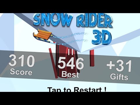 snow rider 3D, 310 score (coming back) - YouTube