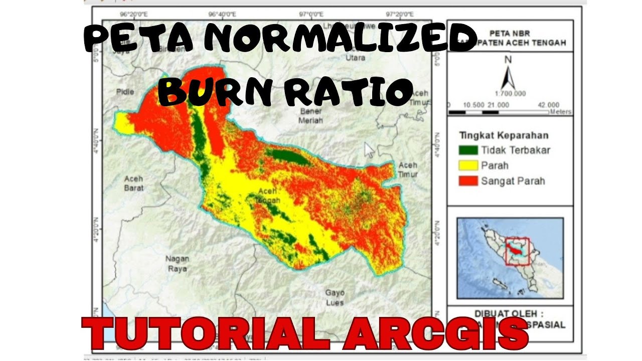 CARA MEMBUAT PETA NBR (NORMALIZED BURN RATIO) DI ARCGIS - YouTube