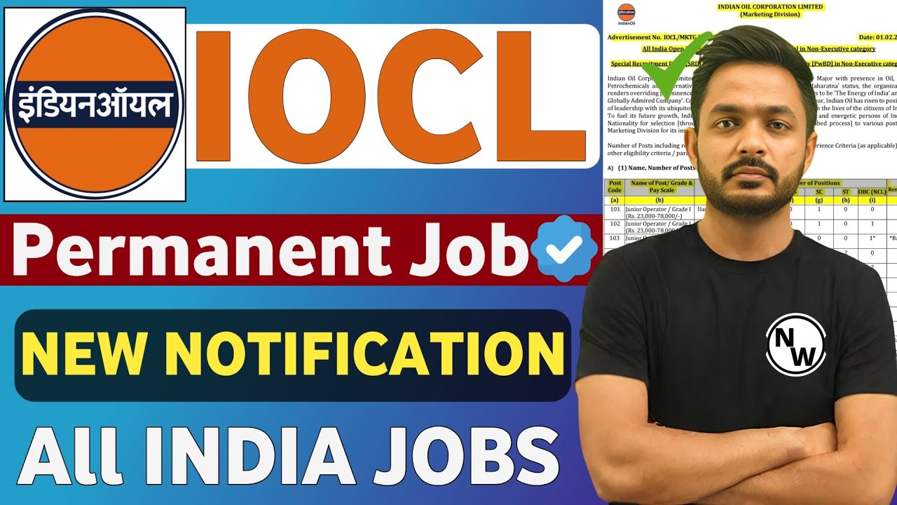 IOCL New Recruitment 2025 | IOCL New Vacancy 2025 | IOCL Notification ...