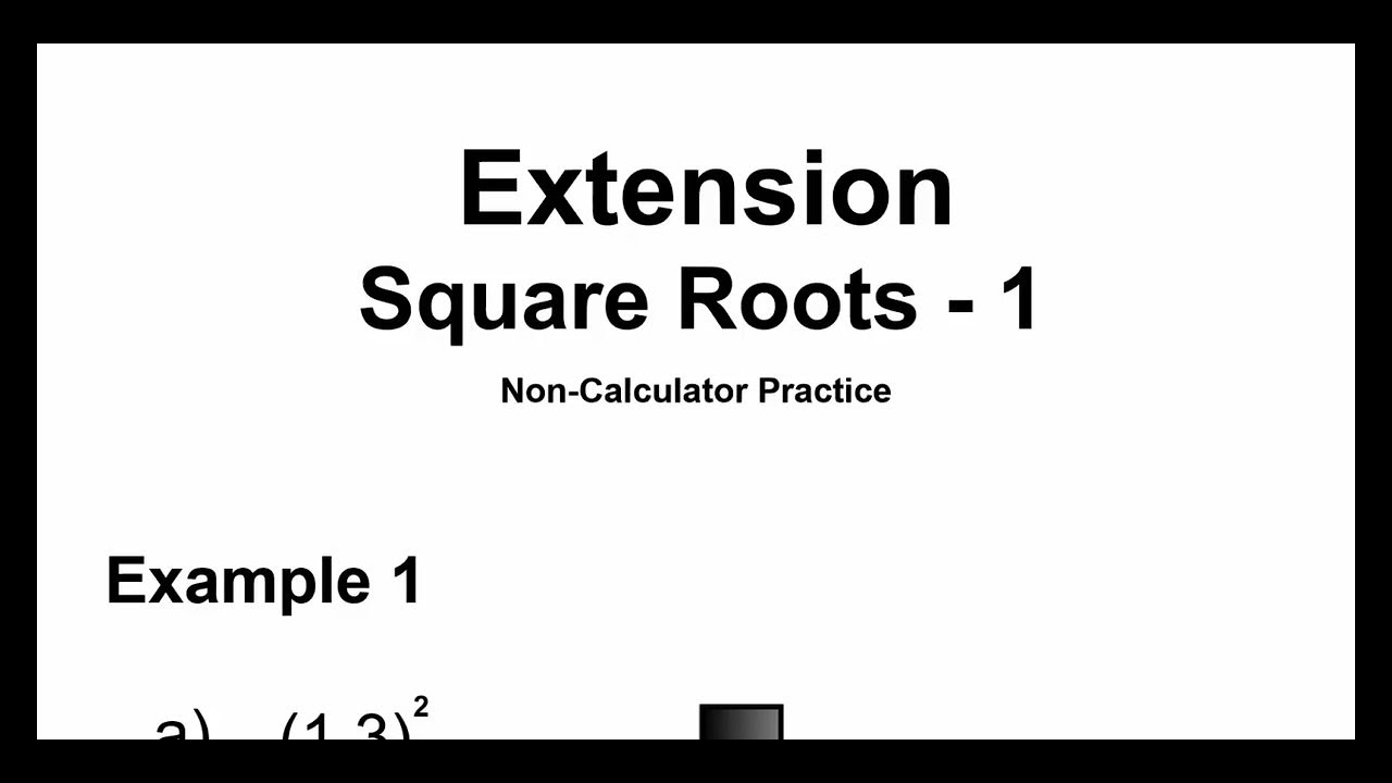 Square Roots - Extension 1 - YouTube