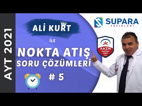 Ali Kurt'tan 2021 AYT Nokta Atış Soru Çözümleri 5 (Supara Yayınları)