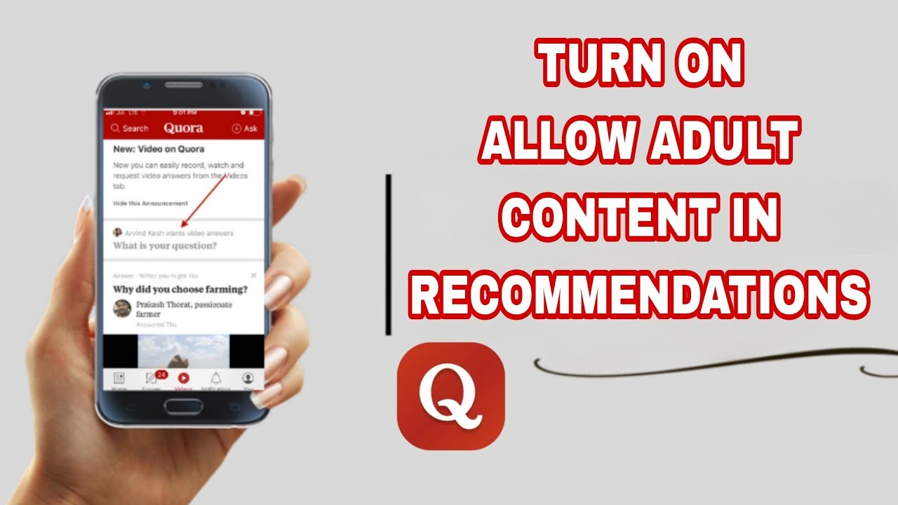 How To Turn On Allow Adult Content In Recommendations On Quora App - YouTube