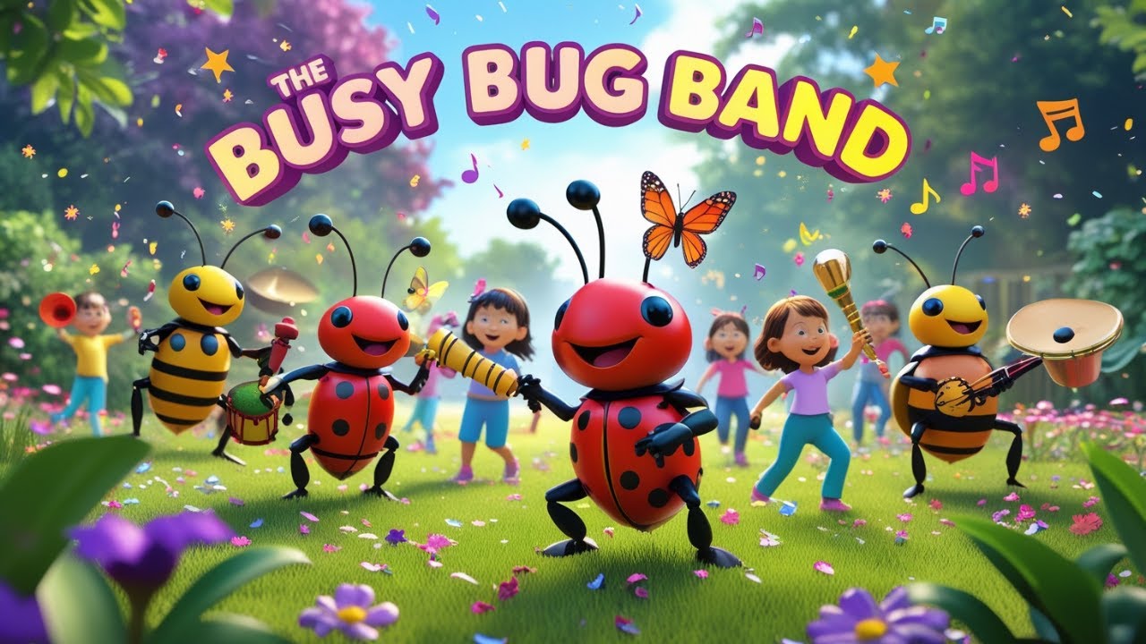 The Busy Bug Band!!! #kidssongs #educationalsongs #preschoolmusic - YouTube