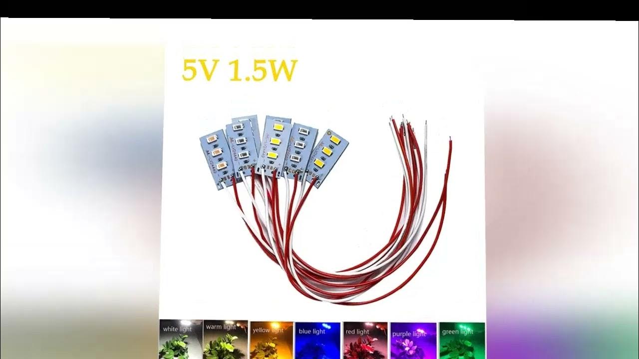 10pcs High Brightness 1.5W 5V LED 5730 SMD Color Lamp Bead Light Board Bulb With Line Red Yellow ...