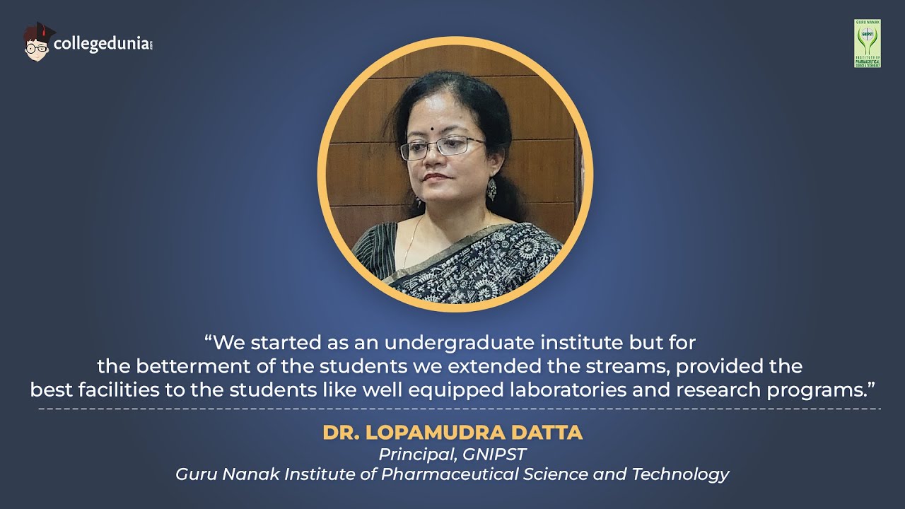 Dr. Lopamudra Datta | Principal | Guru Nanak Institute of Pharmaceutical Science and Technology ...