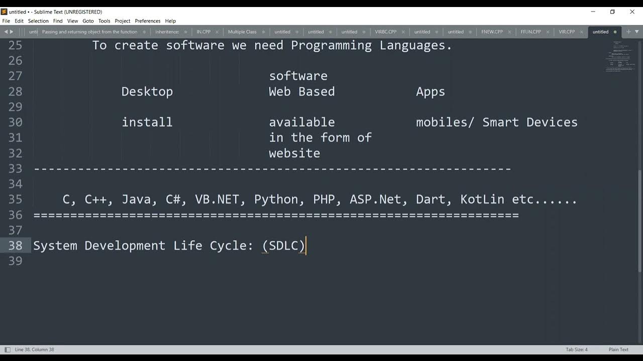 Day 1 - Introduction To Programming. - YouTube