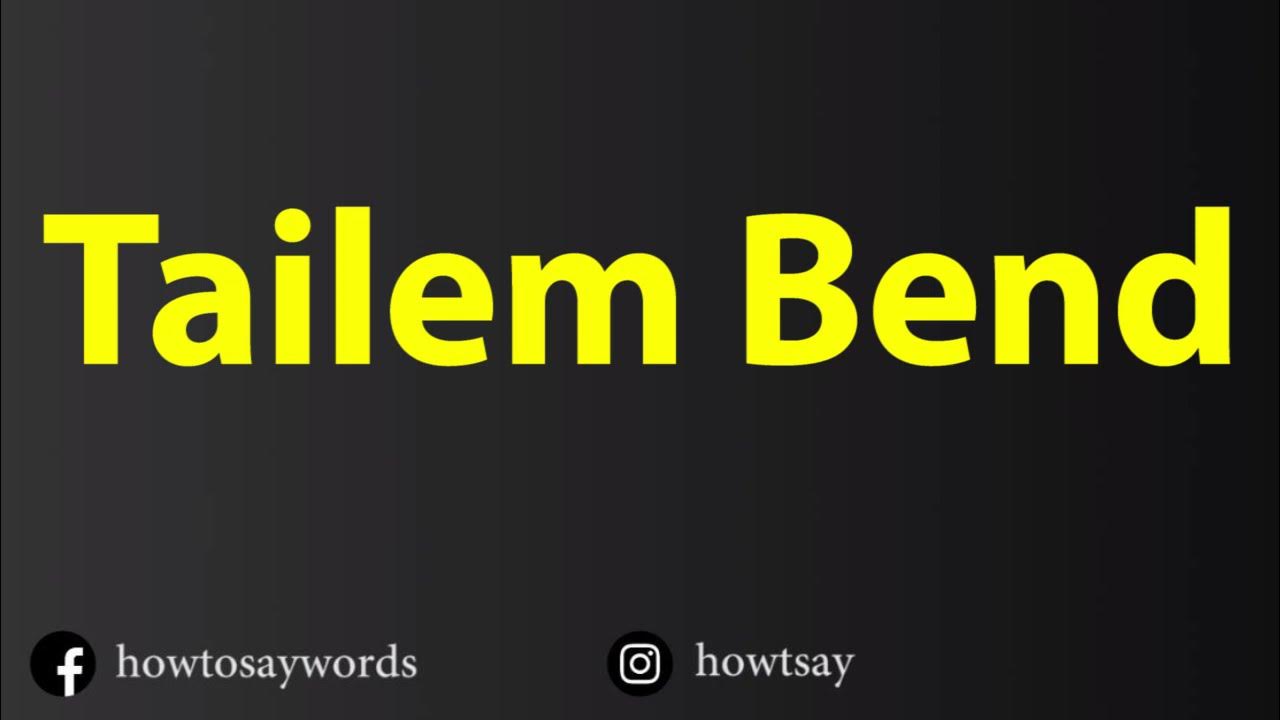 How To Pronounce Tailem Bend - YouTube