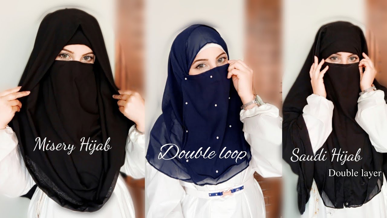 3 Different Hijab & Niqab | hijab tutorial | niqab tutorial | new hijab ...