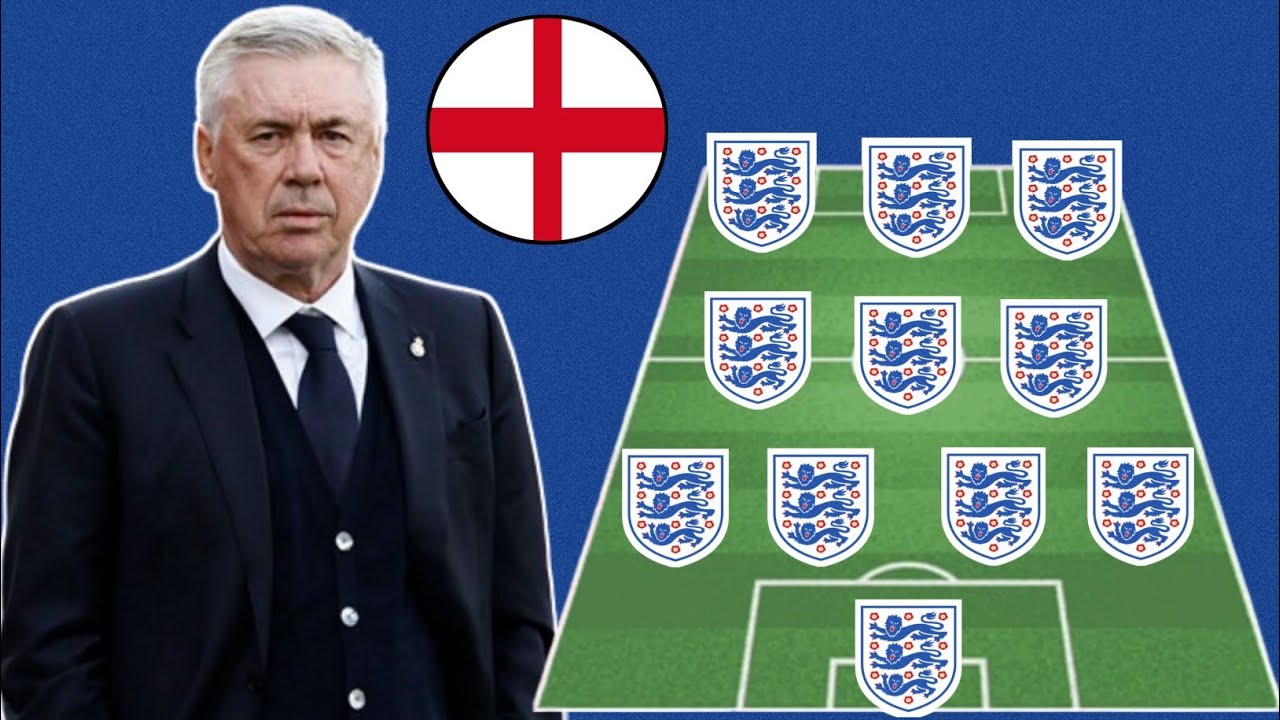 England New Manager Carlo Ancelotti 🏴󠁧󠁢󠁥󠁮󠁧󠁿🔥 Ancelotti Dream Lineup For ...