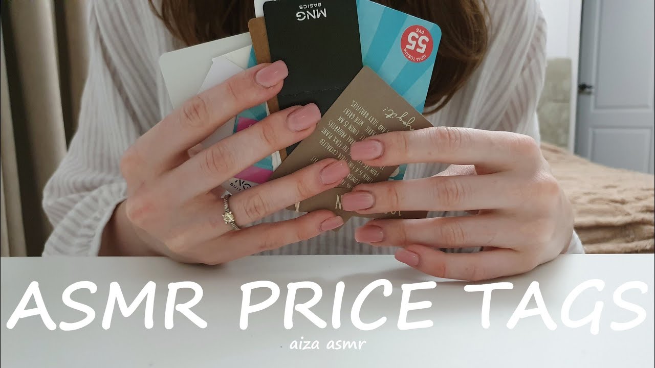ASMR tags and labels tapping and scratching - YouTube