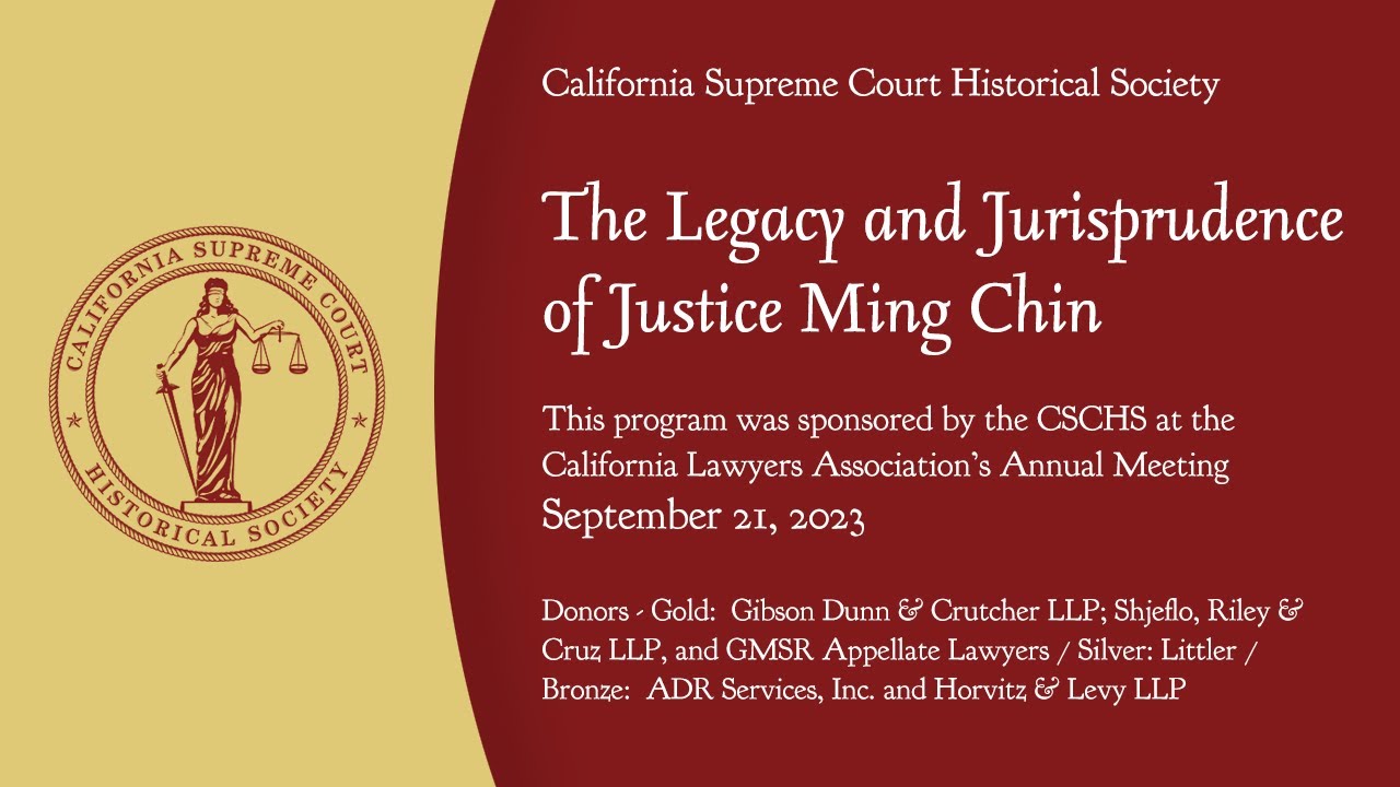 The Legacy and Jurisprudence of Justice Ming Chin - YouTube