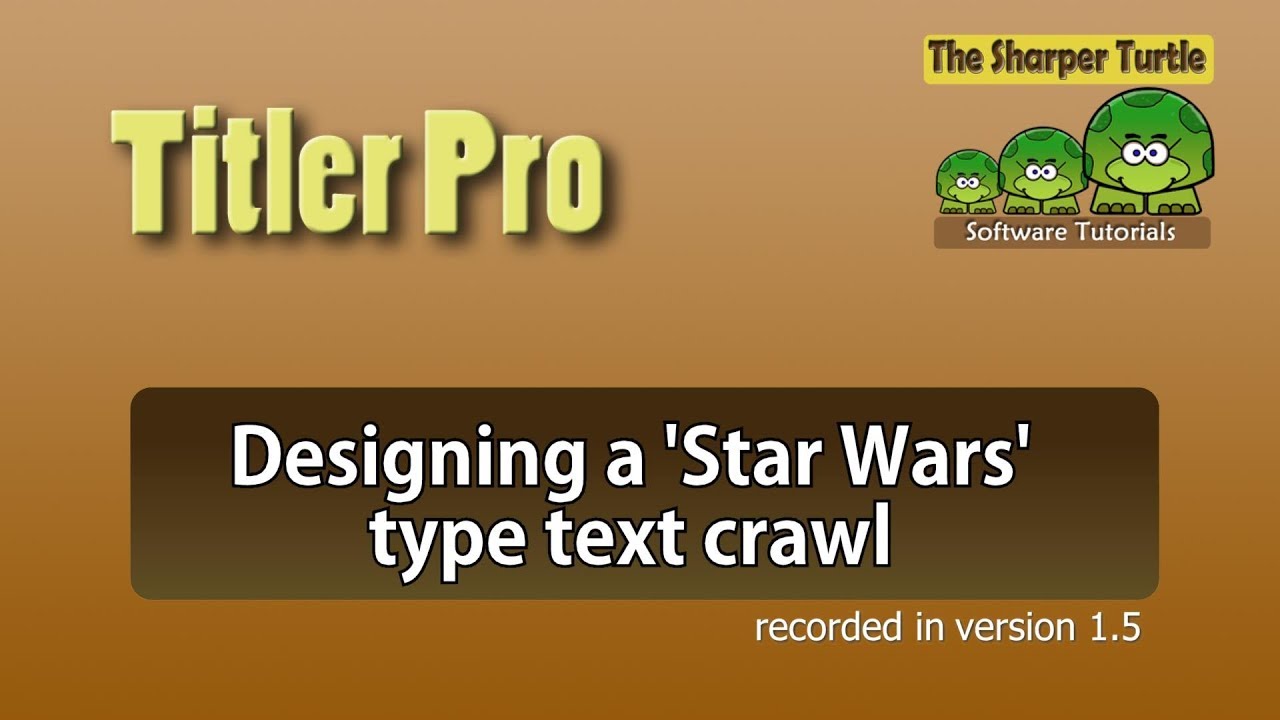 Titler Pro -Design a 'Star Wars' type text crawl - YouTube