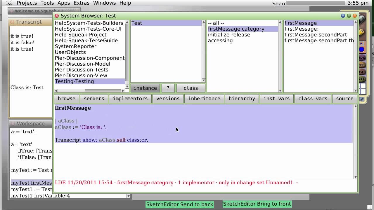 squeak smalltalk tutorial: temp or local variables 0.0.0.13.mov - YouTube