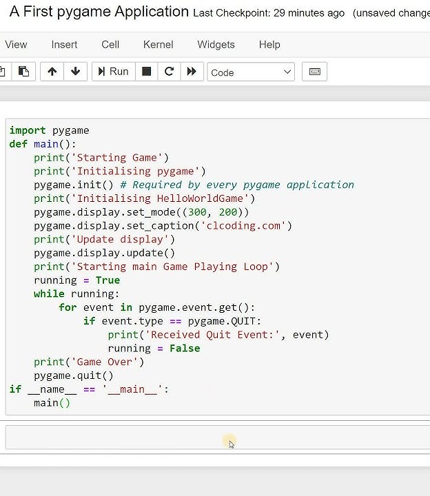 A First pygame Application - YouTube