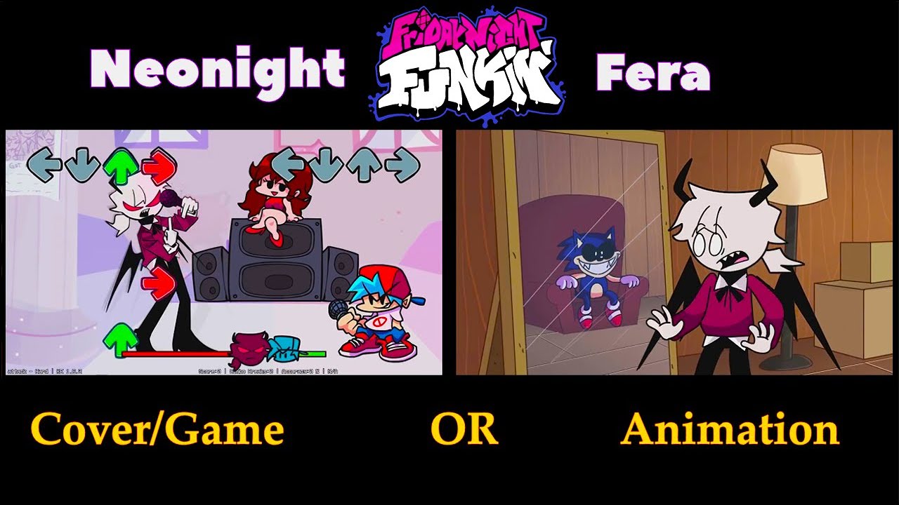 FNF Attack but Every Turn a Different Cover is Used | Game Neonight vs ...