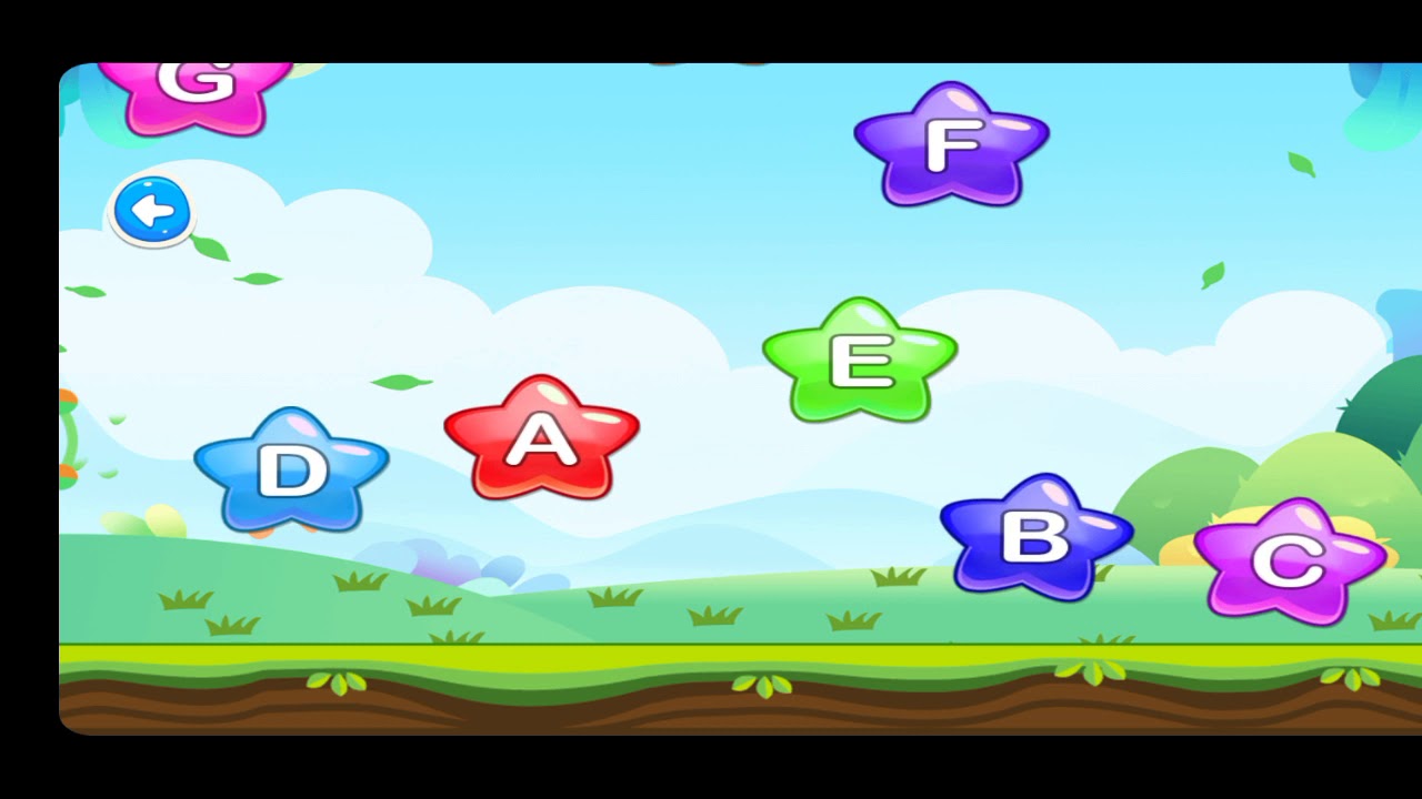 ABCD alphabet letters with colourful music video learning game/all kids ...