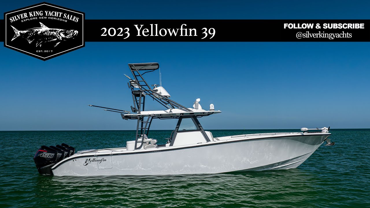 Yellowfin 39 Offshore w/ QUAD 450 Mercury Racing Motors! Silver King ...