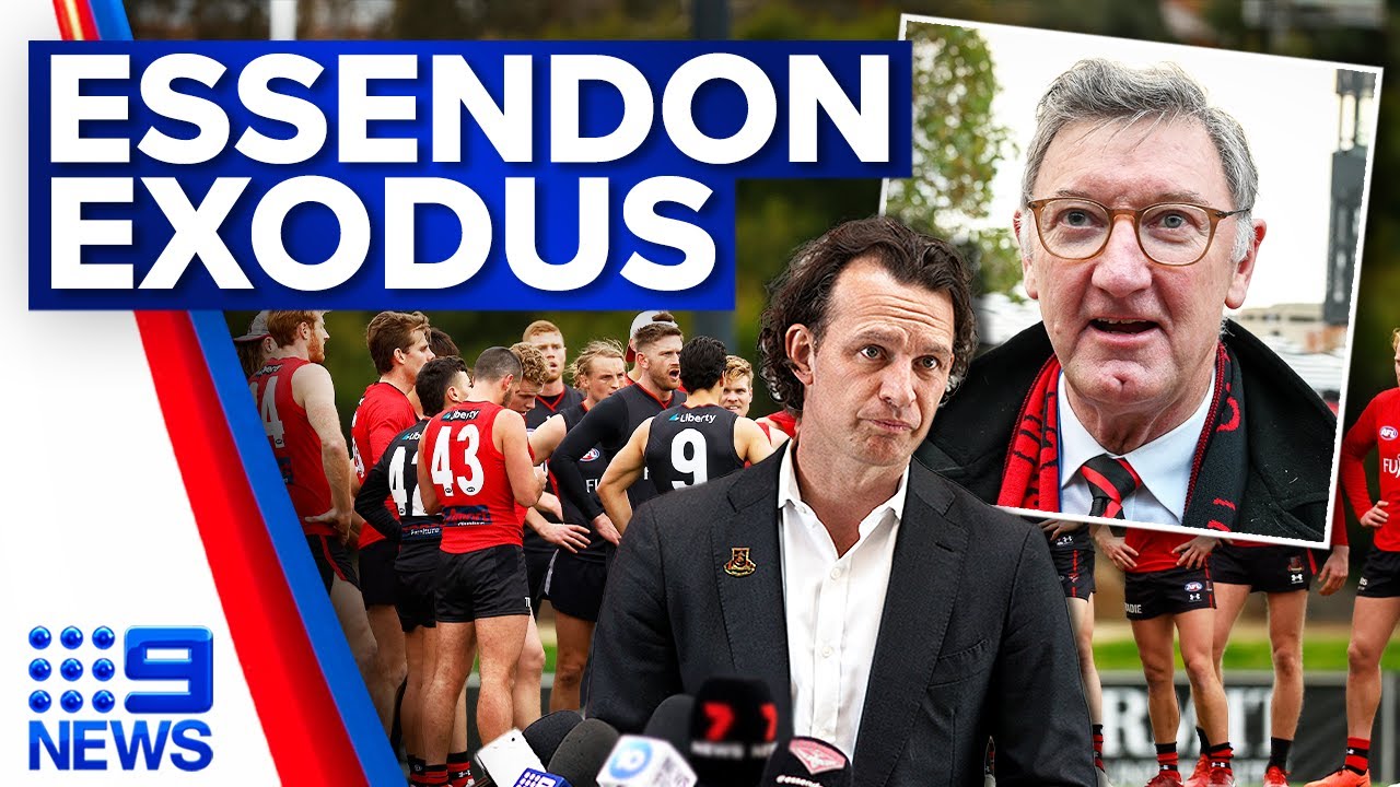 Turmoil mounts as Essendon’s CEO and club legend resign | 9 News ...