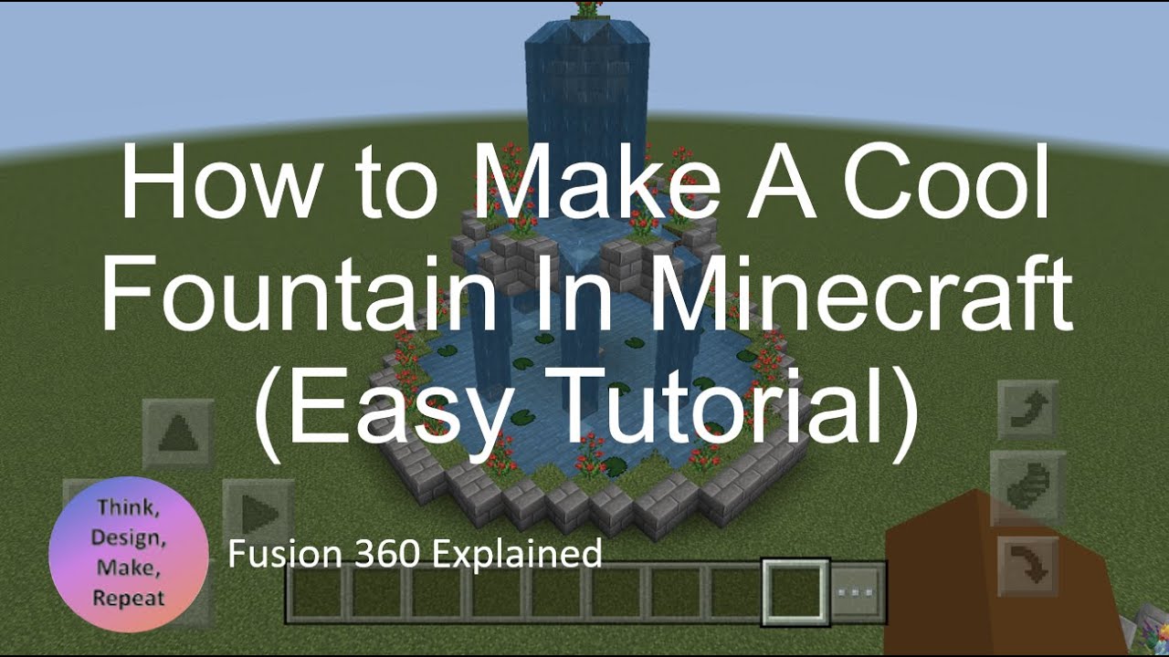 How to Make A Cool Fountain In Minecraft (Easy Tutorial) - YouTube