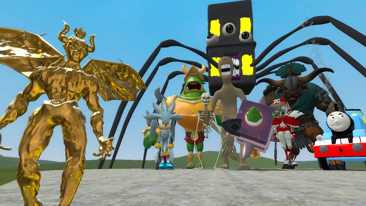 CARTOON SHIN DEMON vs LIVING BUILDING I SIREN HEAD!!Garry's Mod Sandbox ...