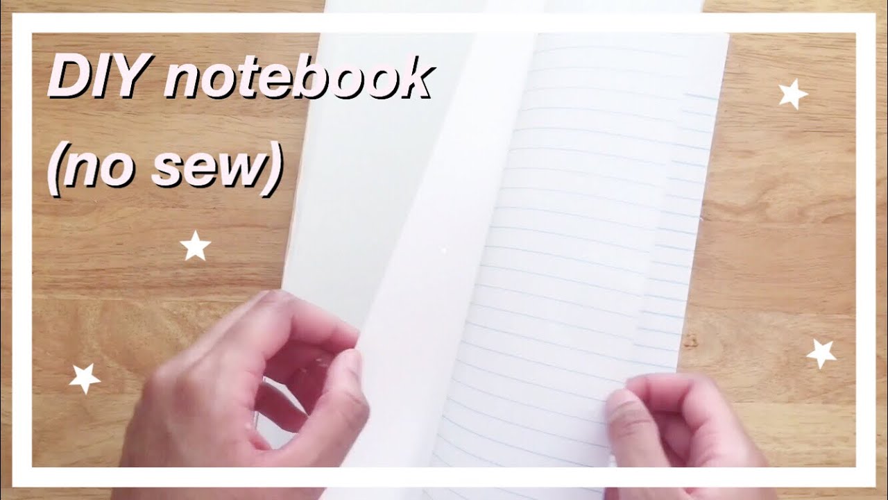 DIY NOTEBOOK with NO SEWING (takes 5 minutes) - YouTube