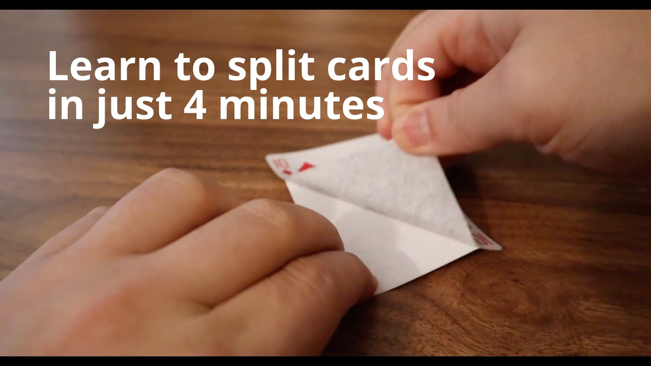 Learn to split cards in four minutes! - YouTube