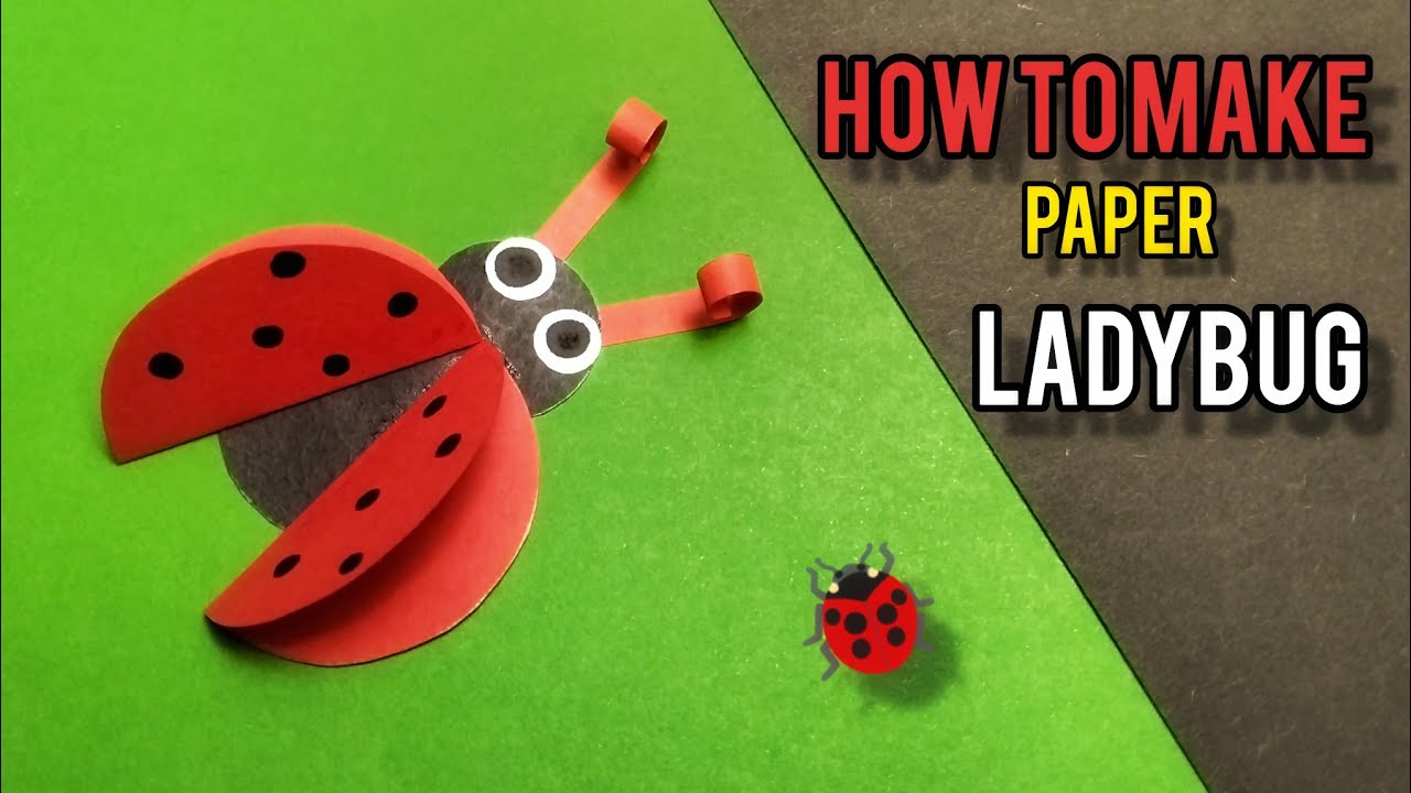 paper ladybug 🐞 | how to make paper ladybug | ladybug | origami ladybug ...