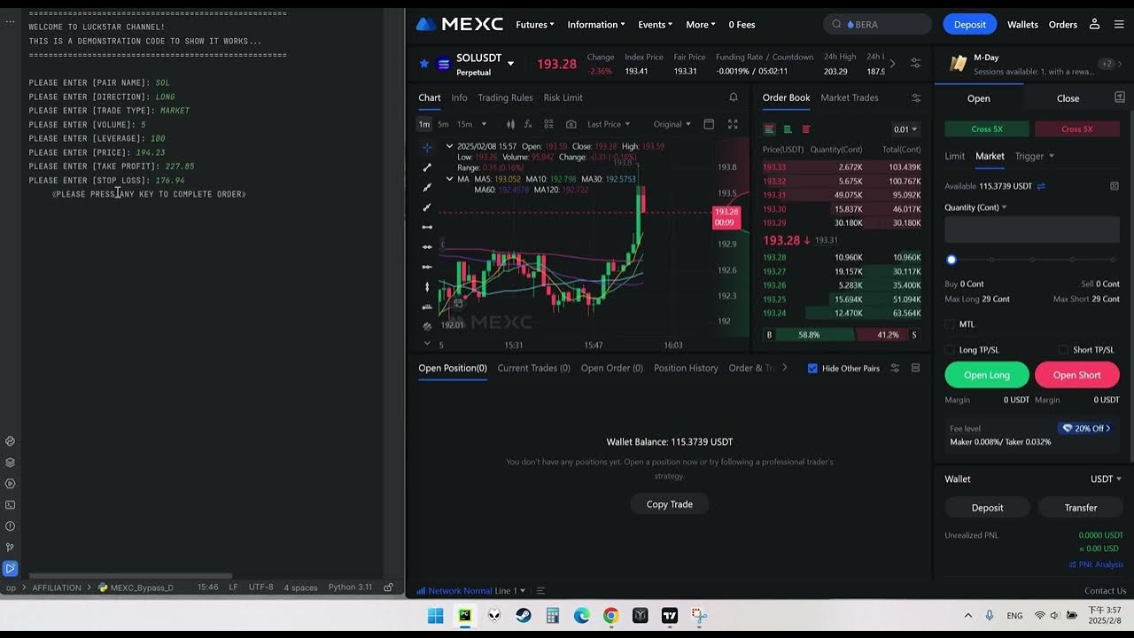 MEXC Futures API Demo - YouTube