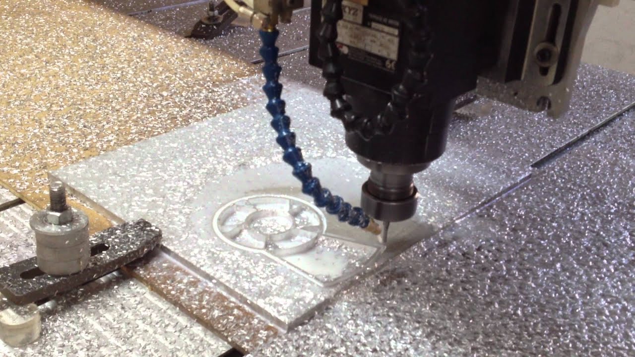 Parallax wheel cutting on AXYZ CNC Router - YouTube