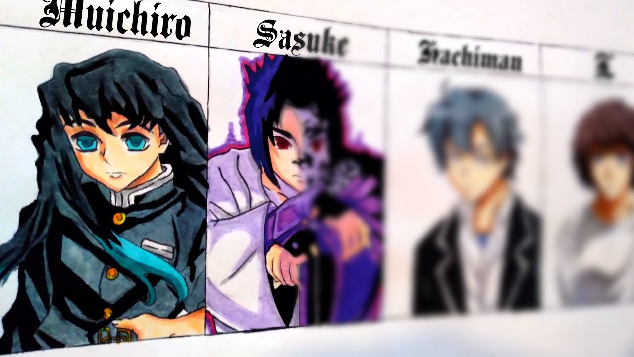 Drawing Top Introverted Anime Characters | Demon Slayer & More | PART 2 ...