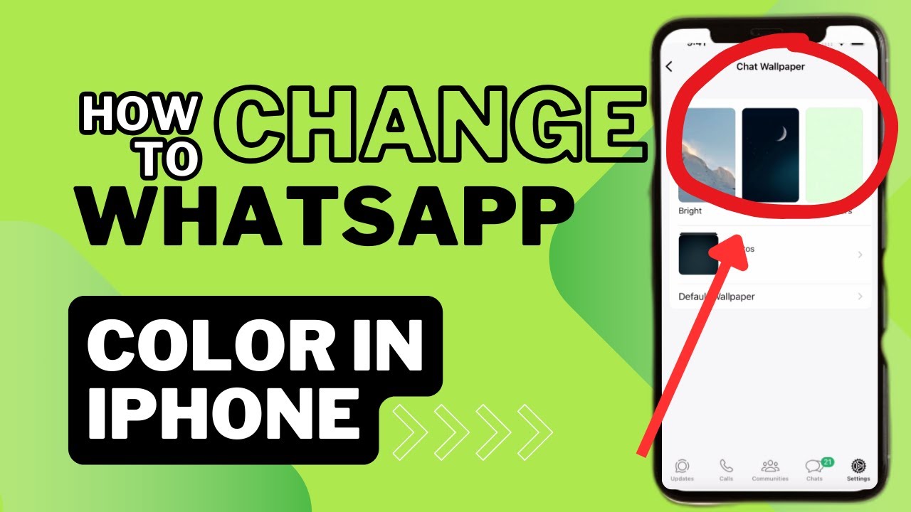 How to change whatsapp colour in iphone - YouTube
