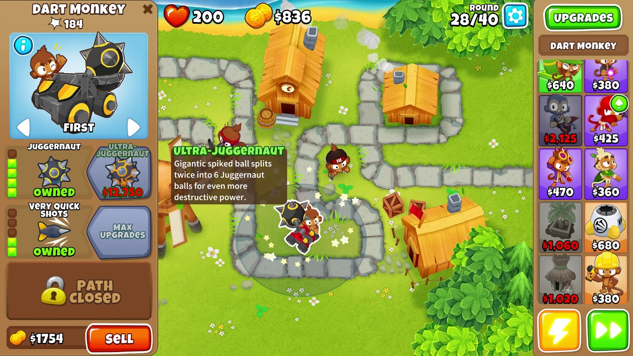 Bloons TD6 only 3 dart monkeys - YouTube