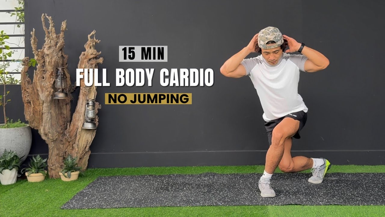 15 MIN FULL BODY CARDIO Workout at Home | No Jumping Fat Burning 🔥 | No ...