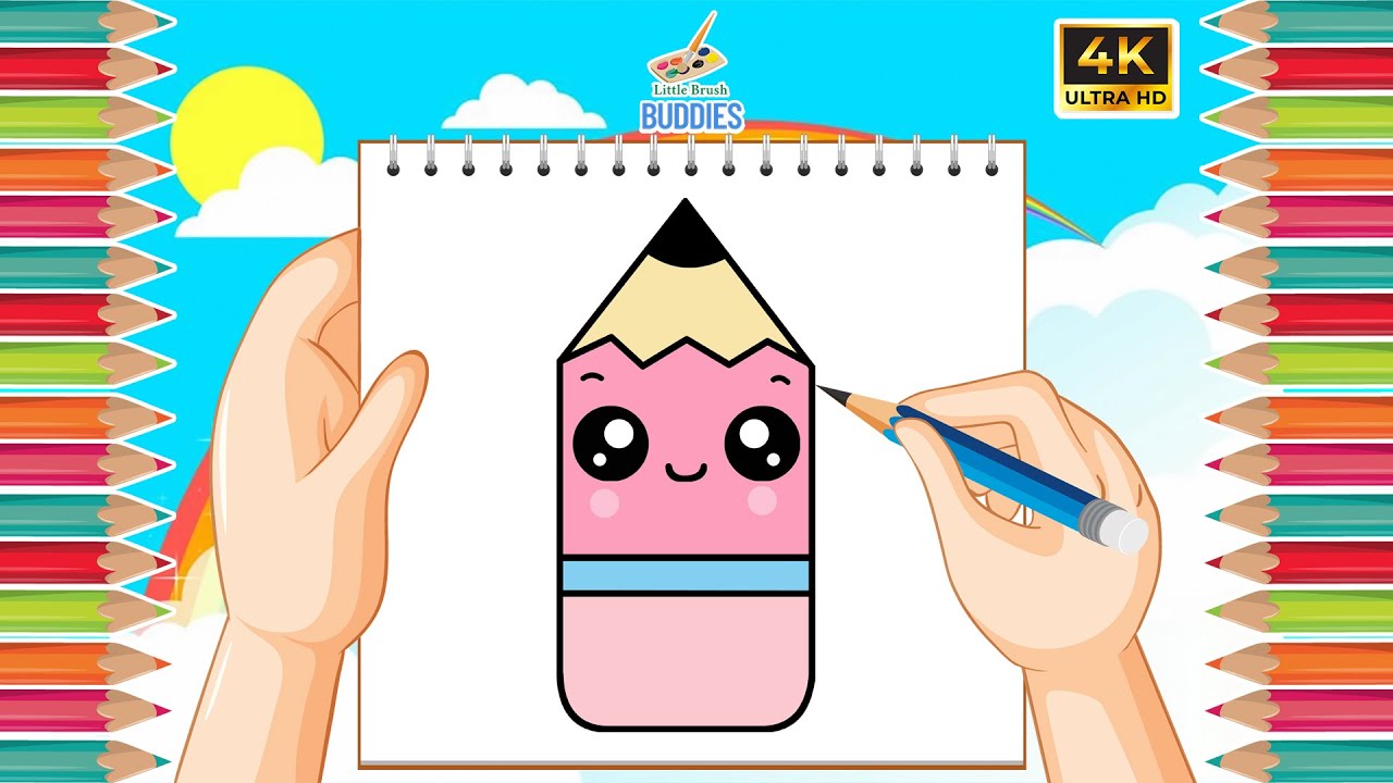 How to Draw a Cute Pencil ️ | Easy Drawing for Kids | Kawaii Art ...