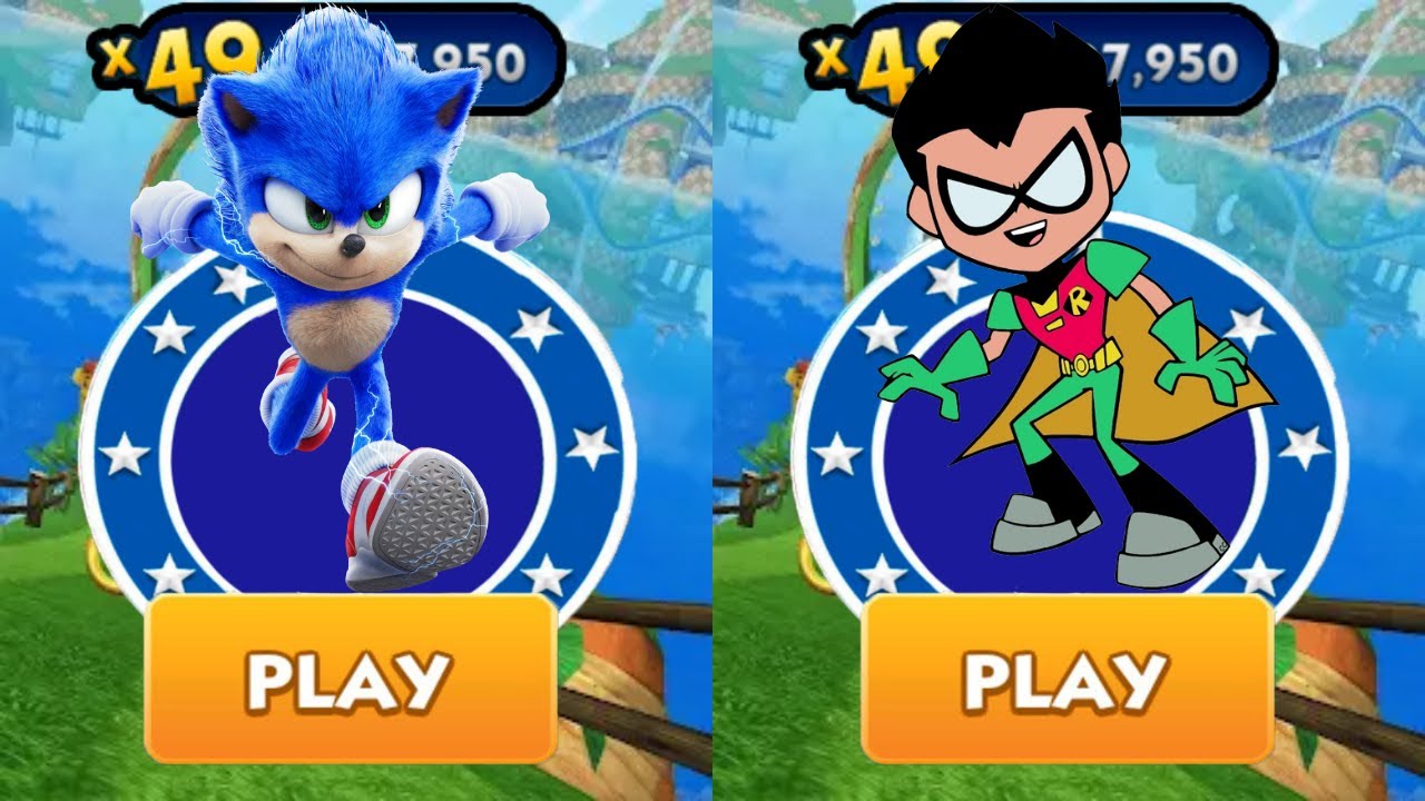 Sonic Dash vs Robin Teen Titans Run - Movie Sonic vs All Battle Bosses ...