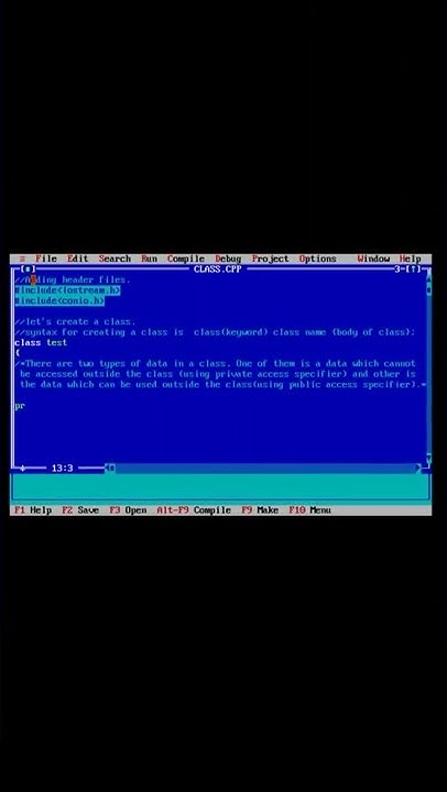 How to create Class | OOP in turbo | C++ - YouTube