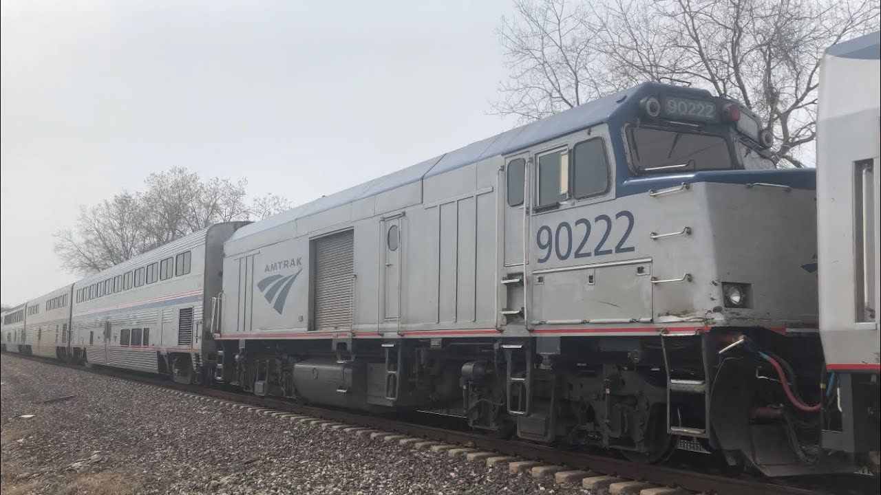 Amtrak 90222 on the Texas Eagle - YouTube