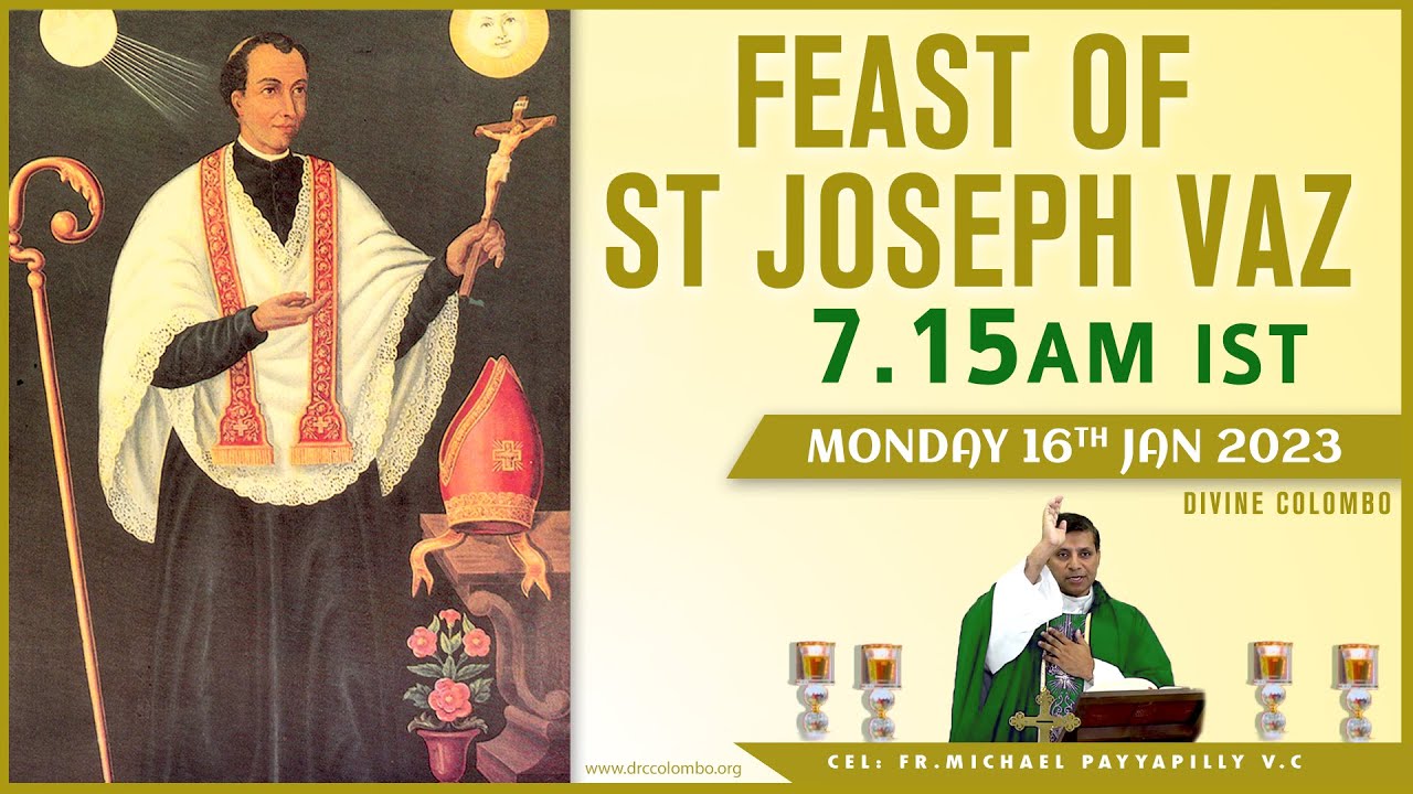 (LIVE) Feast of St Joseph Vaz, Monday Mass | Fr Michael Payyapilly VC ...
