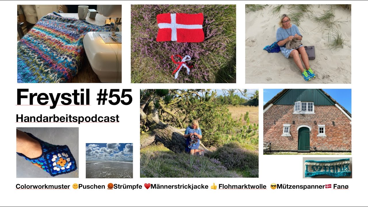Freystil #55 - Colorworkjacke, #steeken, Schulterpasse, Puschen, Fanø - YouTube
