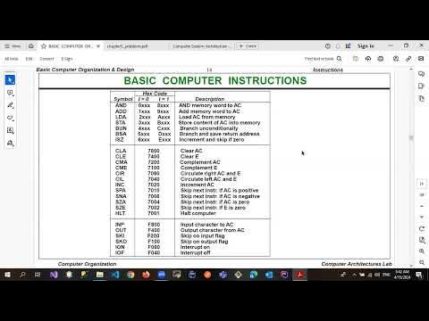 06: Computer Architecture Chapter 5: Basic Computer Organization and Design. - YouTube