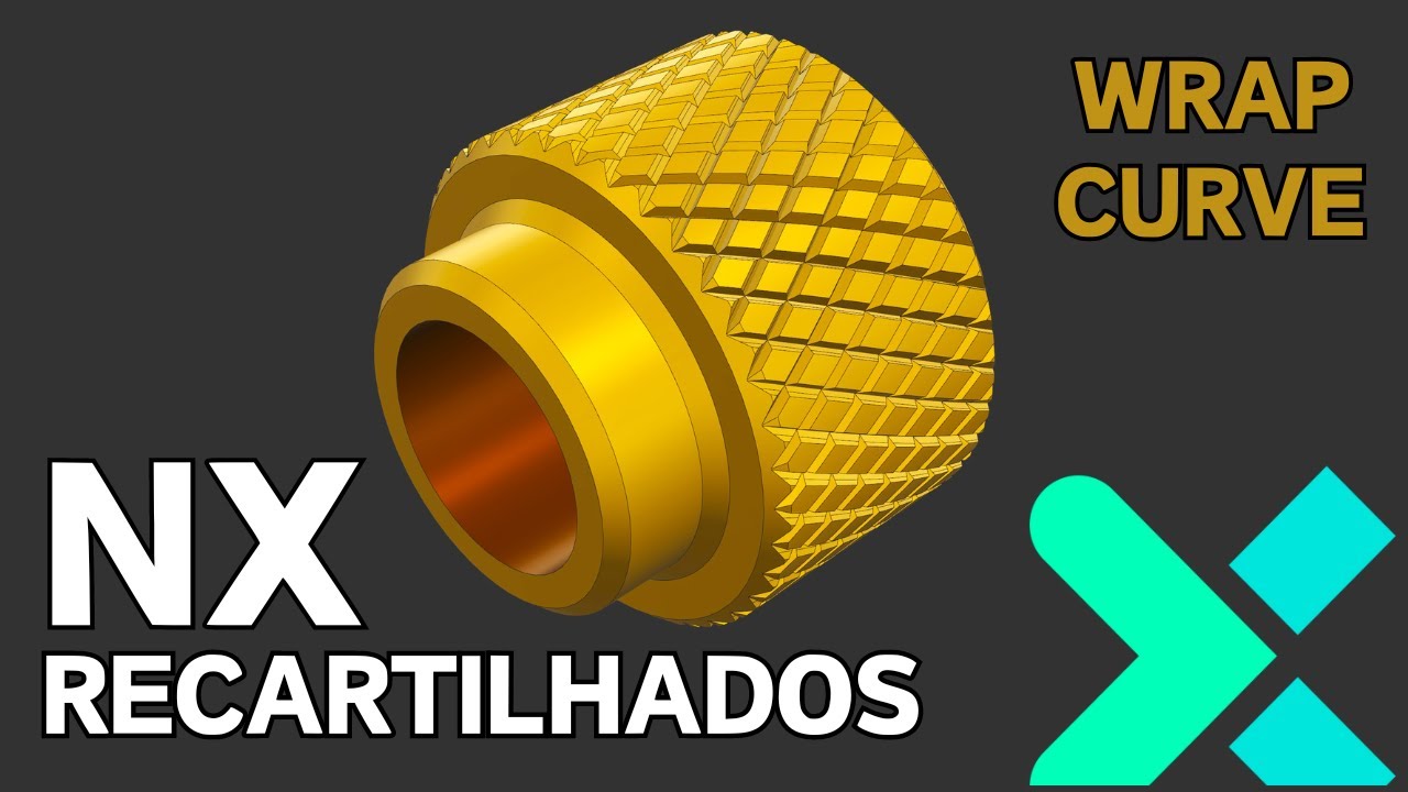 Siemens NX Wrap Curves - Criando um recartilhado - YouTube