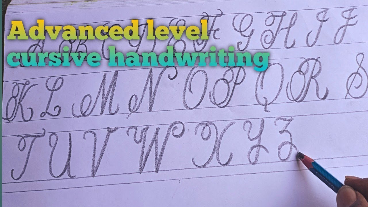 Advanced level cursive handwriting for beginners - YouTube