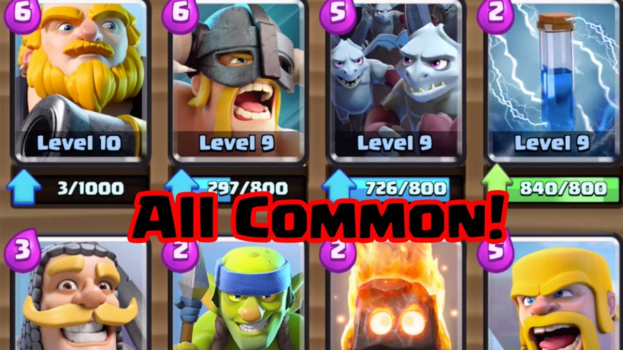 All Common Deck! - Clash Royale - YouTube