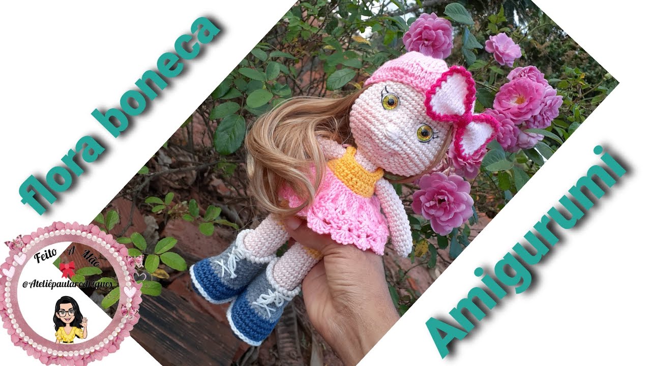 Boneca flora #amigurumi - YouTube