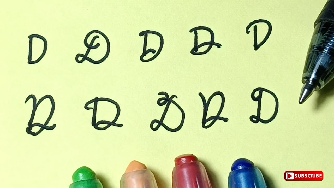 10 ways to write letter "D" | Hand Lettering Basic | Ways to Draw a "D ...