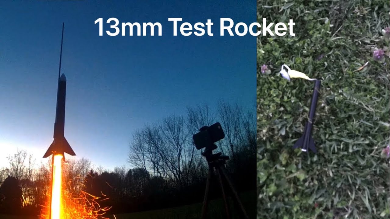 13mm Test Rocket - Flight 1 - YouTube