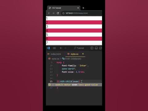 Learn CSS nth child in 1 minute - YouTube