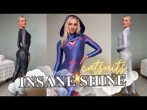 INSANE SHINE! HiroGato Catsuit Try On | 4 Eye-Catching PVC & Spandex Outfits