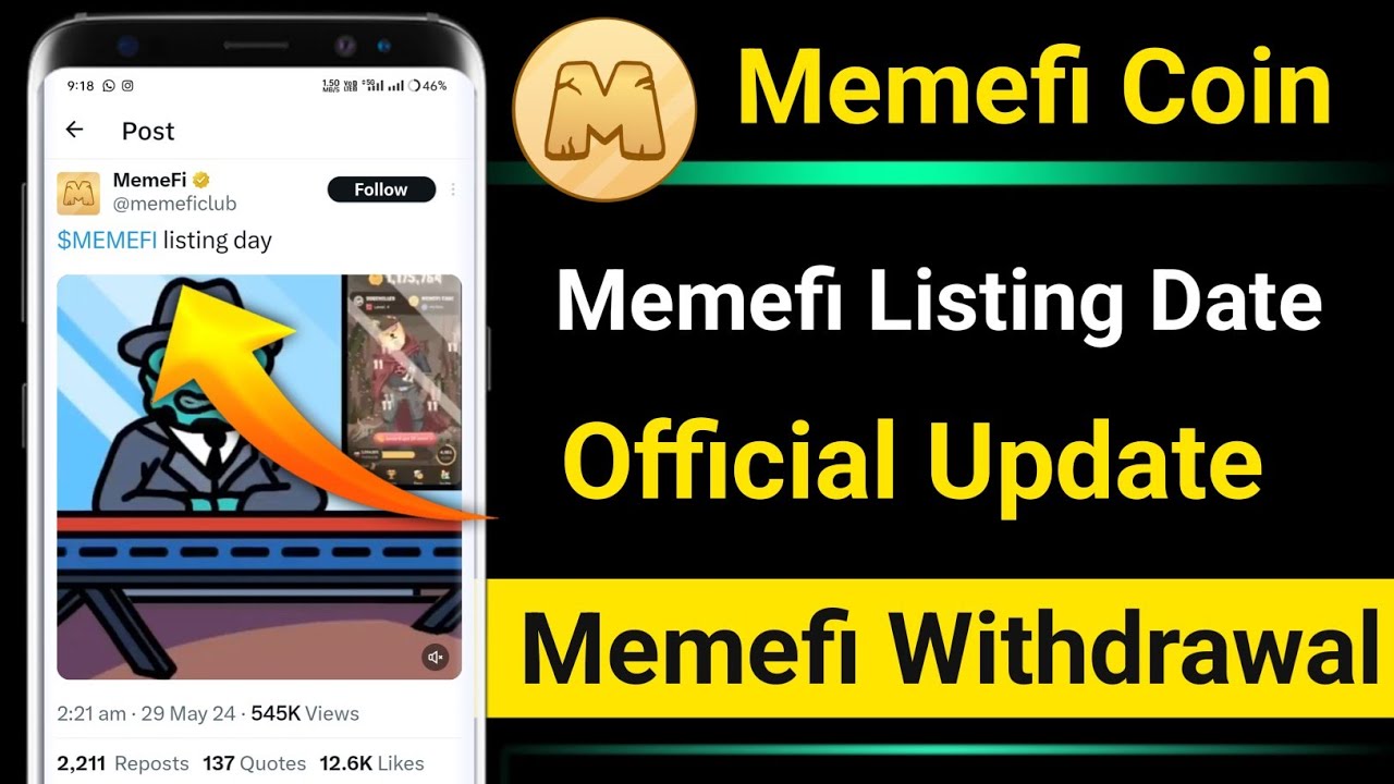 Memefi Listing Date || Memefi Coin Withdrawal || Memefi Latest Update ...