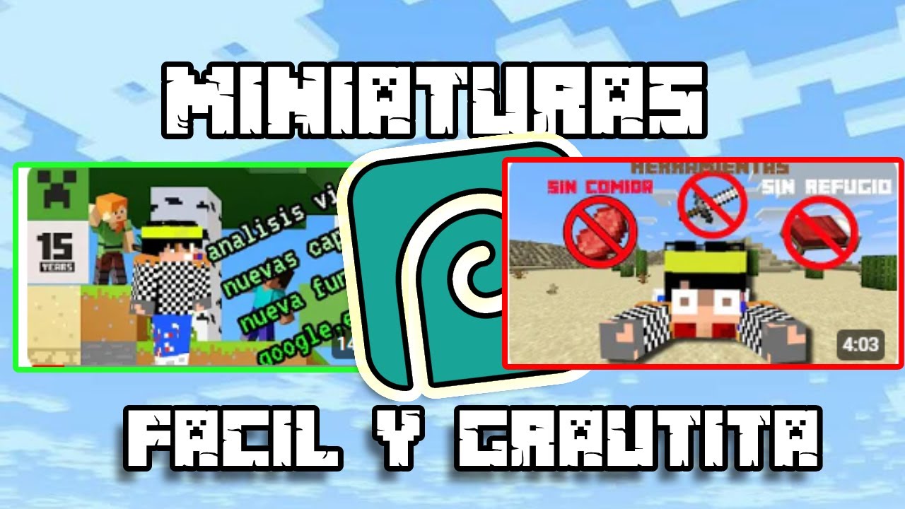 como hacer miniaturas de minecraft totalmente gratis y fácil - YouTube